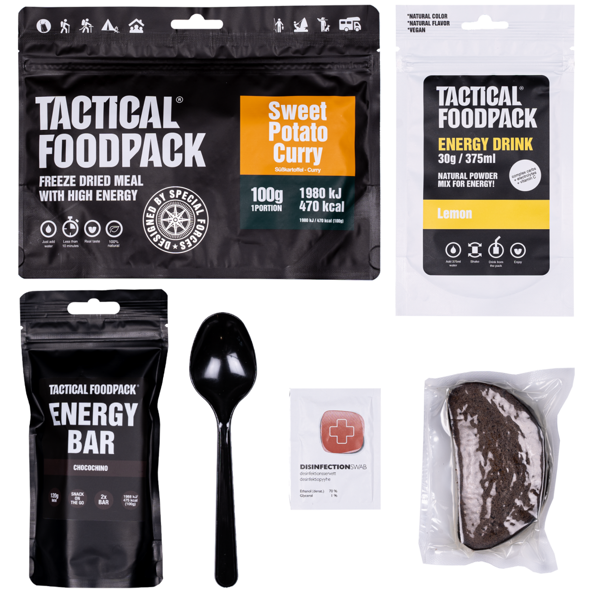 Tactical Food Pack 1 Meal Ration Vegan, Inhalt: 1 Ration