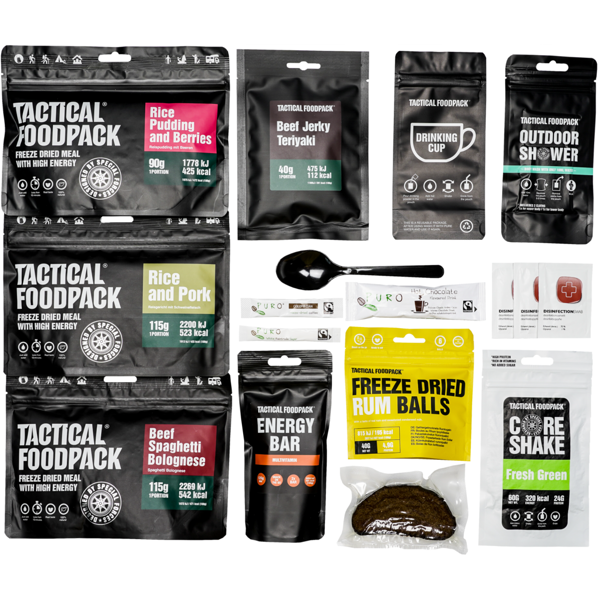 Tactical Food Pack 3 Meal Ration Hotel, Inhalt: 3 Rationen